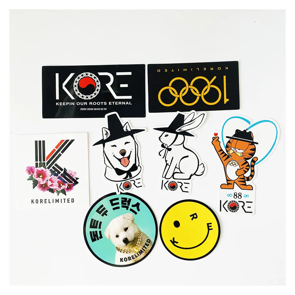 Waterproof Permanent Vinyl Logo Stickers Decorative Colorful Cartoon ...