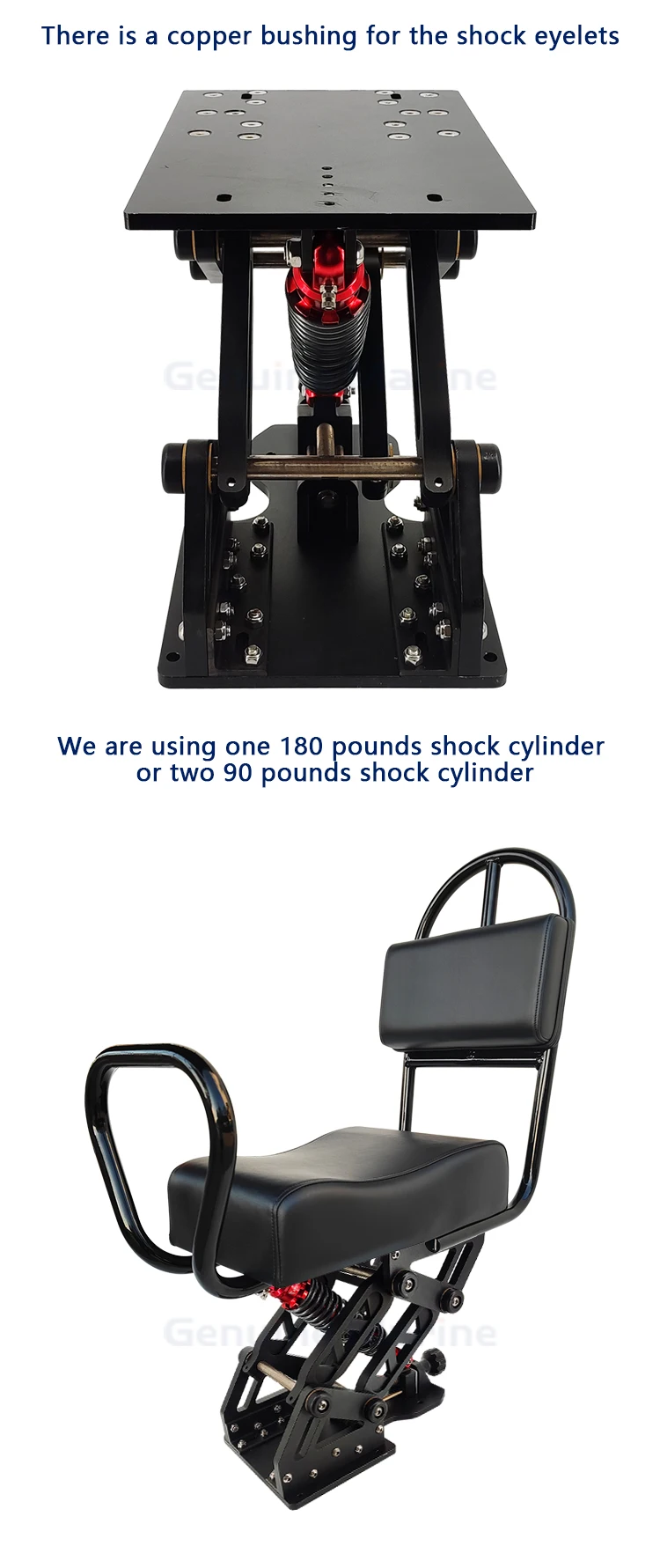 Genuine Marine Suspension Seat Pedestal - 180 Pounds Damping