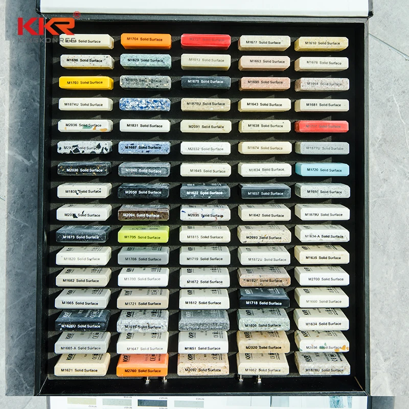 Solid Surface Small Slabs Pure White Black Blue Colorful Artificial ...