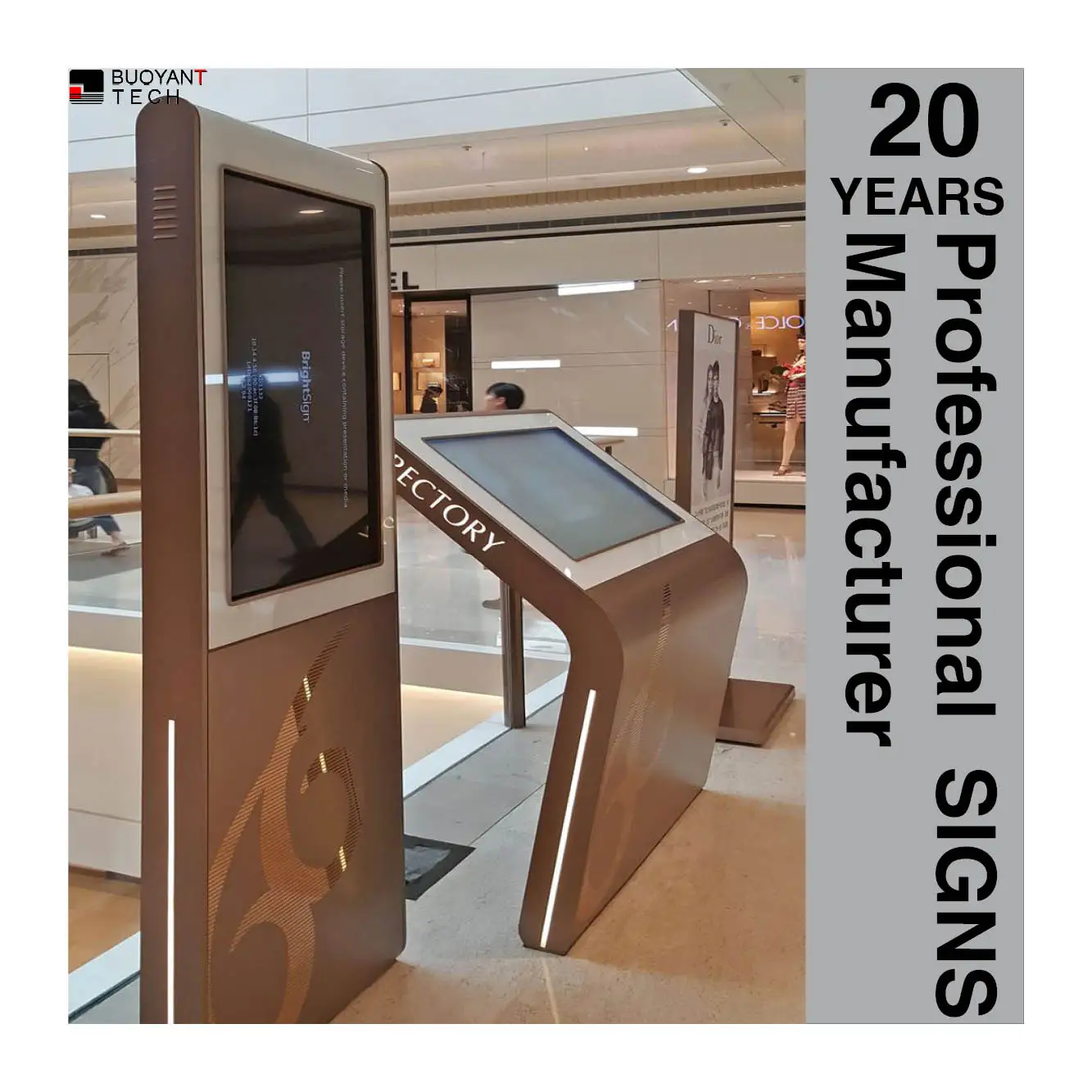 Shopping Mall Touch Screen Digital Signage Displays Vertical Floor ...