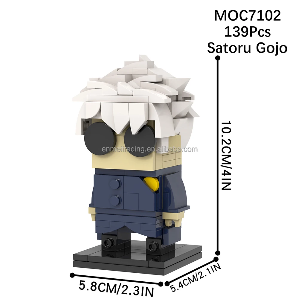 Anime Jujutsu Kaisen Doll Gojo Satoru MOC Brick Sets