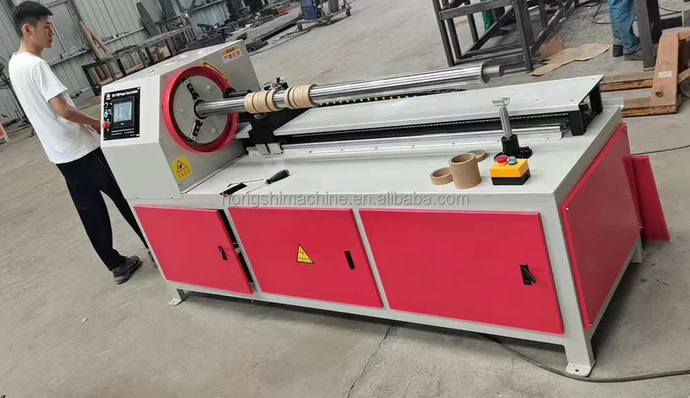Factory PLC Control Rotary Paper Tube Core Reel Cutting Machine Toilet ...