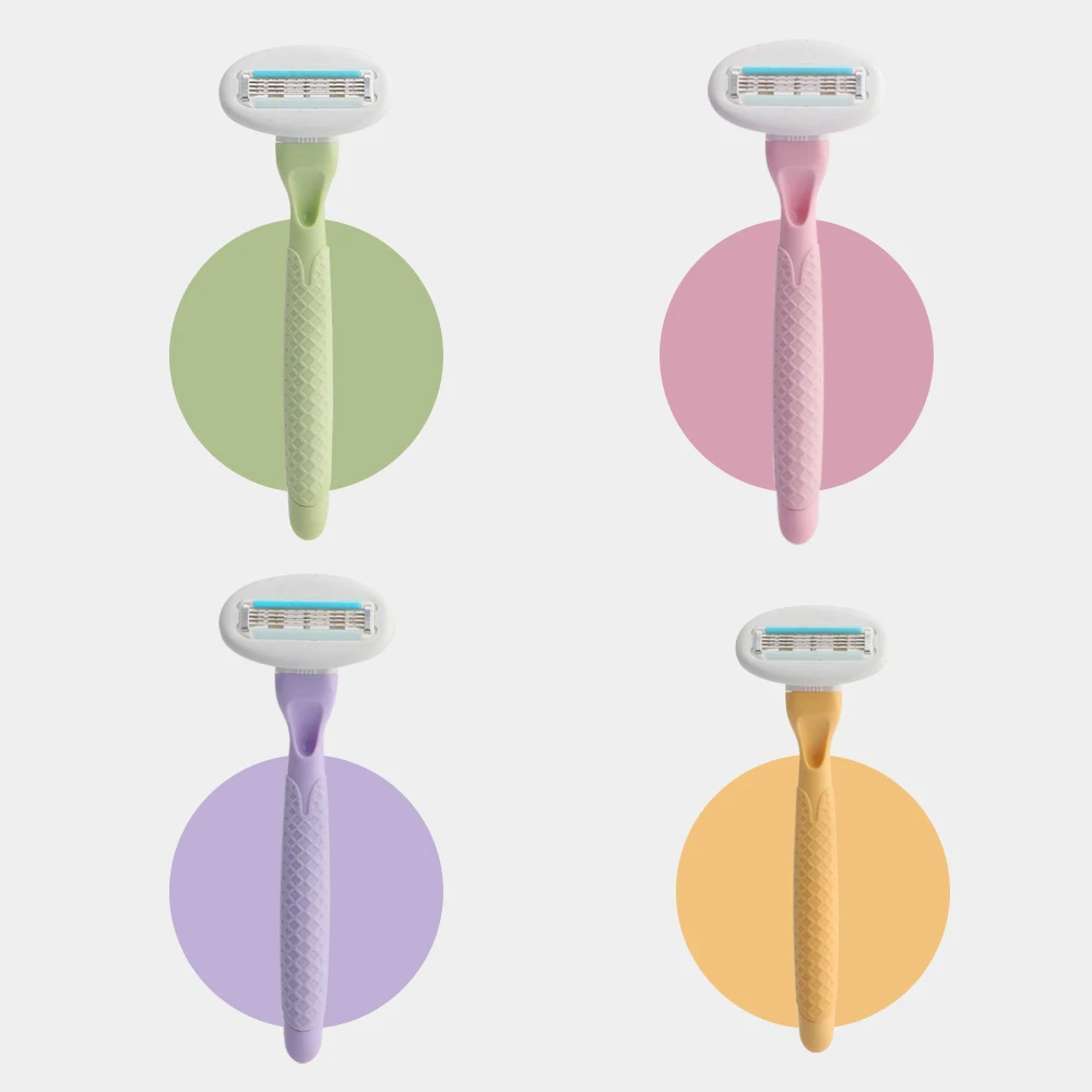 Lady Women Body Razor 4 Blades System Razor Pivoting Head - Buy Women ...