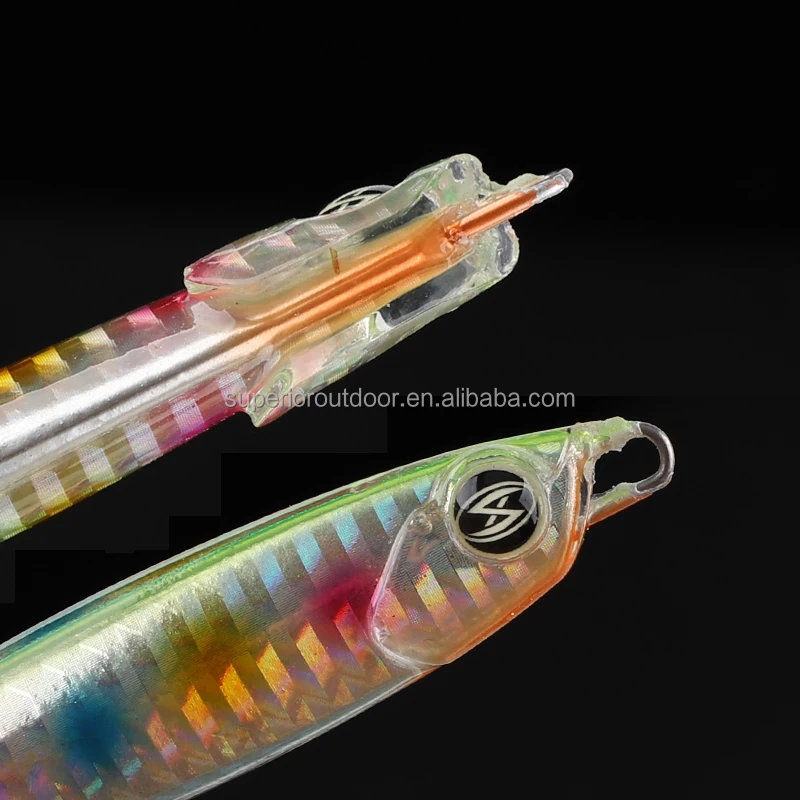 SUPERIORFISHING Epoxy Resin Jigs 40g 60g 80g Lead Metal Jigs Sinking ...