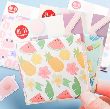 Cartoon Fruits Sticky Notes Cute Student 30 Page Self Adhesive Super ...