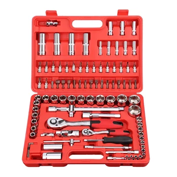 Socket Wrench Toolbox With Tools 94 Piece Outils Mechanize Mechanic ...