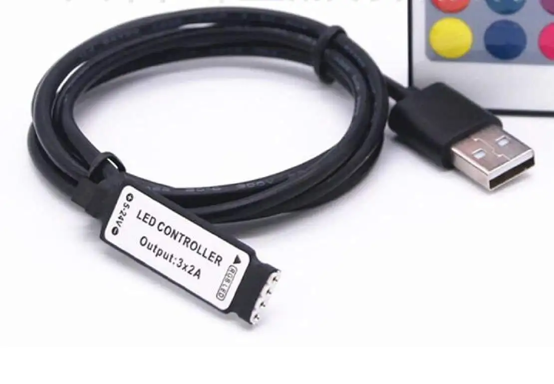 Mini 24 Key RGB Remote Control Dimmer - LED Strip Controller
