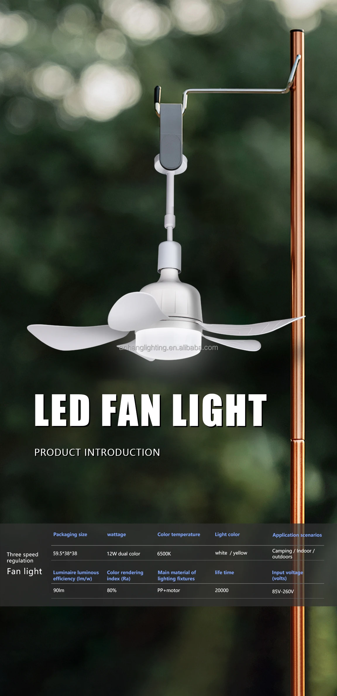 Modern E27 Led Ceiling Fan Light Dimmable With Remote Control Smart ...