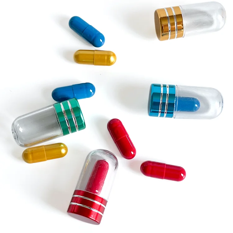 Cylindrical Mini Single Capsule Bottles Plastic Packaging Bottles ...