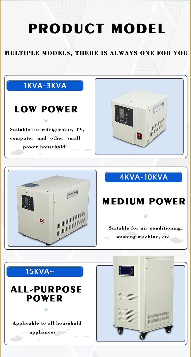 3kva 2.4kw Single Phase Servo Type Automatic Voltage Regulator Factory ...