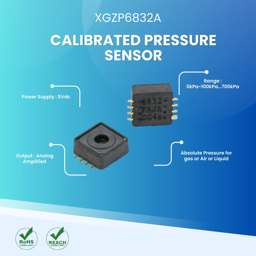 5V Amplified Pressure Sensor XGZP6832A for MAP Applications