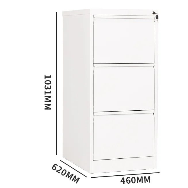Modern Design Office Furniture 3 Drawer Metal Vertical Steel File ...