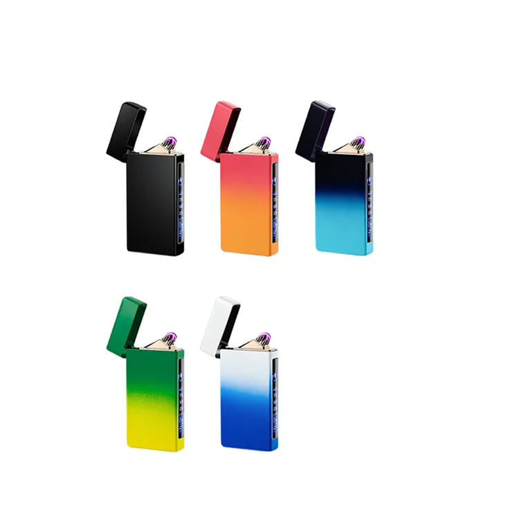 KY 2024 Metal Lighters Led Batter Display Plasma Double Arc Smart ...