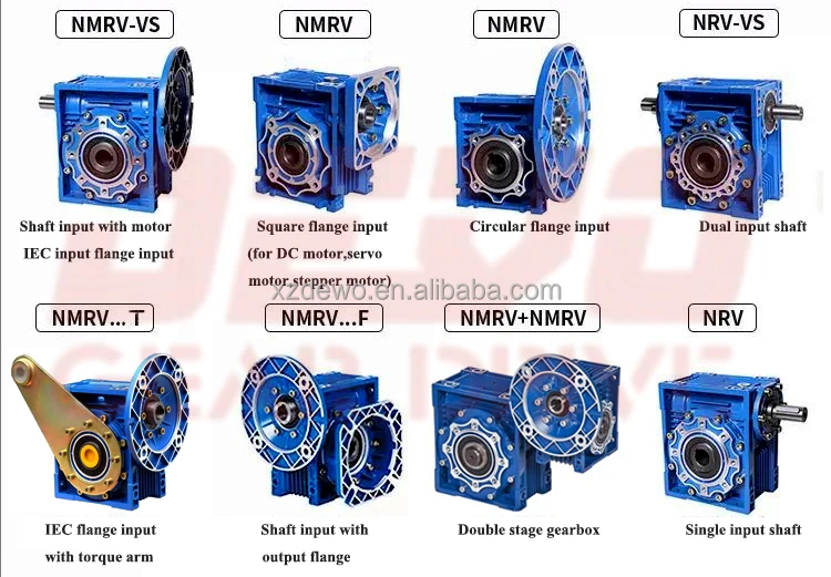 NMRV 50 63 75 90 Aluminum Shell Three Phase Asynchronous Motor Reducer ...