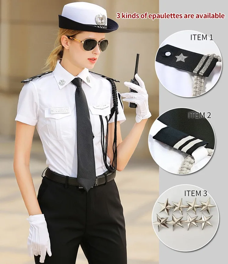 Female Best White Security Company Guard Uniforms For Sale - Buy High ...