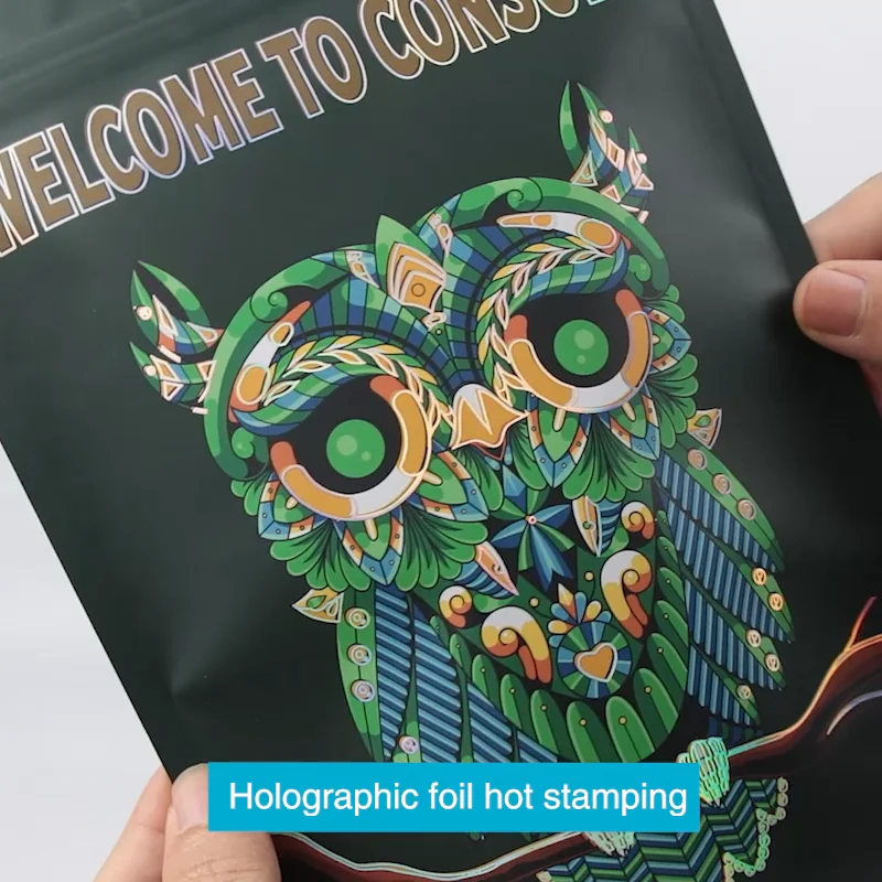 3.5g 7g 14g 28g Custom Resealable Plastic Stand Up Pouch Child Proof ...