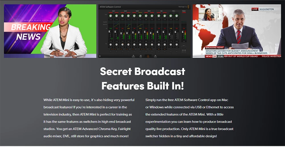 BMD ATEM Mini Pro Video Mixer & Live Streaming Switcher