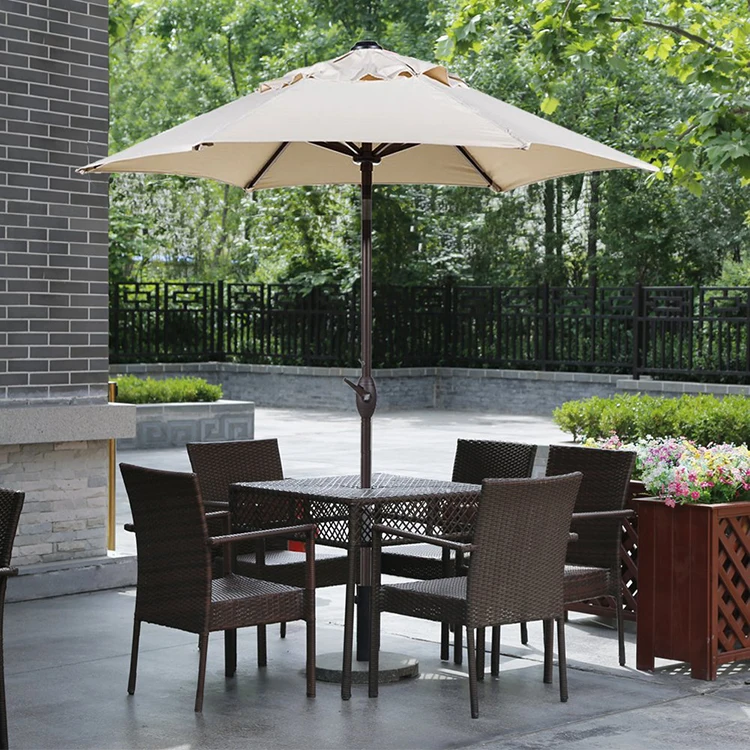 Restaurant Table And Chair Umbrella Base Parasols Big Size Patio ...