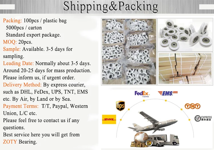 Sliding Door Guide Rail Track Roller Wheel Bs60830-7 8x30x7 Small ...