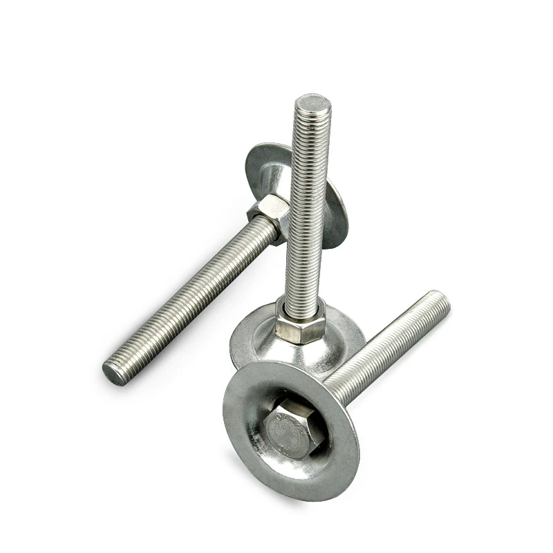 M10 M12 M16 Stainless Steel Foot Cup Fixed Adjustable Screw Support ...