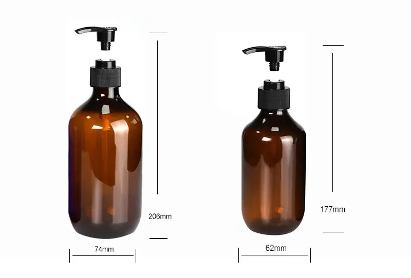 Empty 300ml 500ml Green Amber PET Plastic Spray Bottle