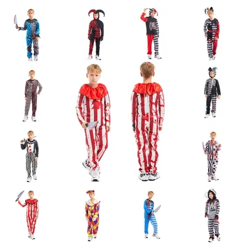 Factory Made Carnival Circus Scary Clown Set Mardi Gras Funny Joker ...