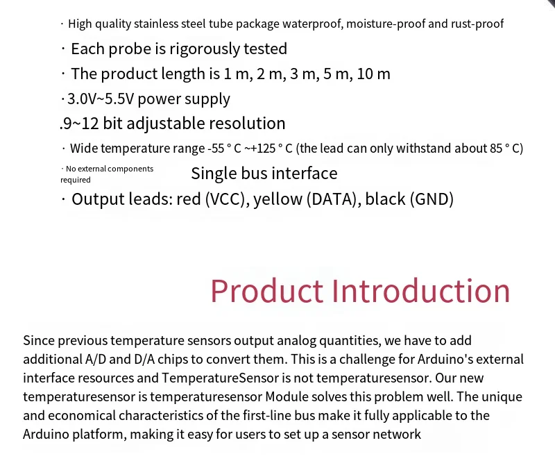 Hot DS18B20 Temperature Sensor Module STM32 Microcontroller Digital ...