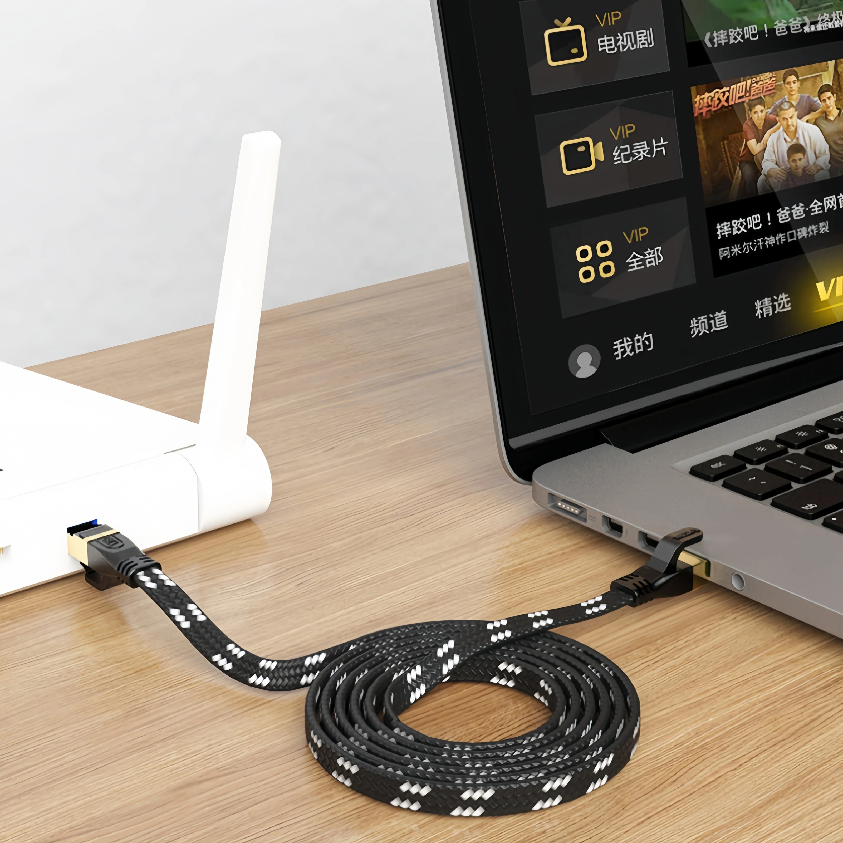 Cat7 Modem Router Plated Shielded Rj45 Connectors Gold Ethernet Cable ...