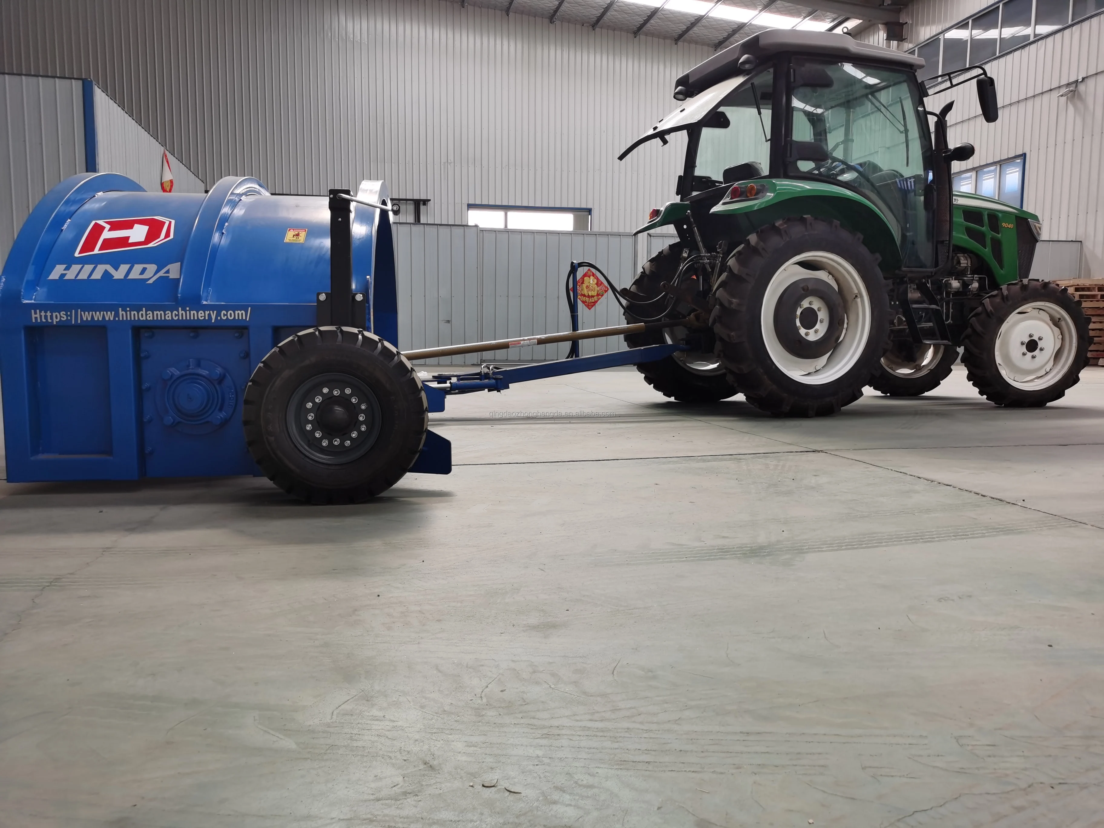 Hinda Tractor Towable Compost Windrow Turning On Small Farm/compost ...