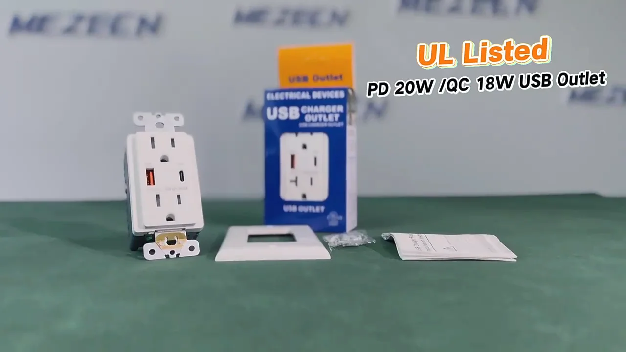 American Standard Duplex Usb Receptacle Quick Charger Usb Ports Type-a ...