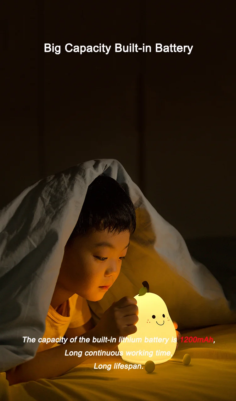 Eco-friendly Silicone Decompression Pat Light 5v 1w Lovely Little Pear ...