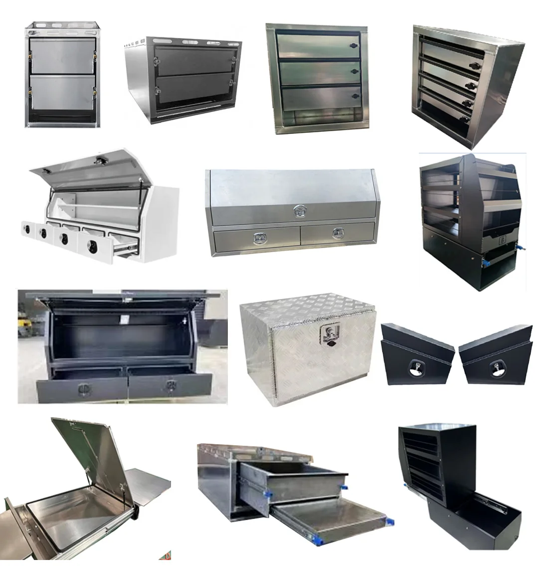 Heavy Duty Aluminum Truck Camper Toolbox Semi Truck Side Opening Ute ...
