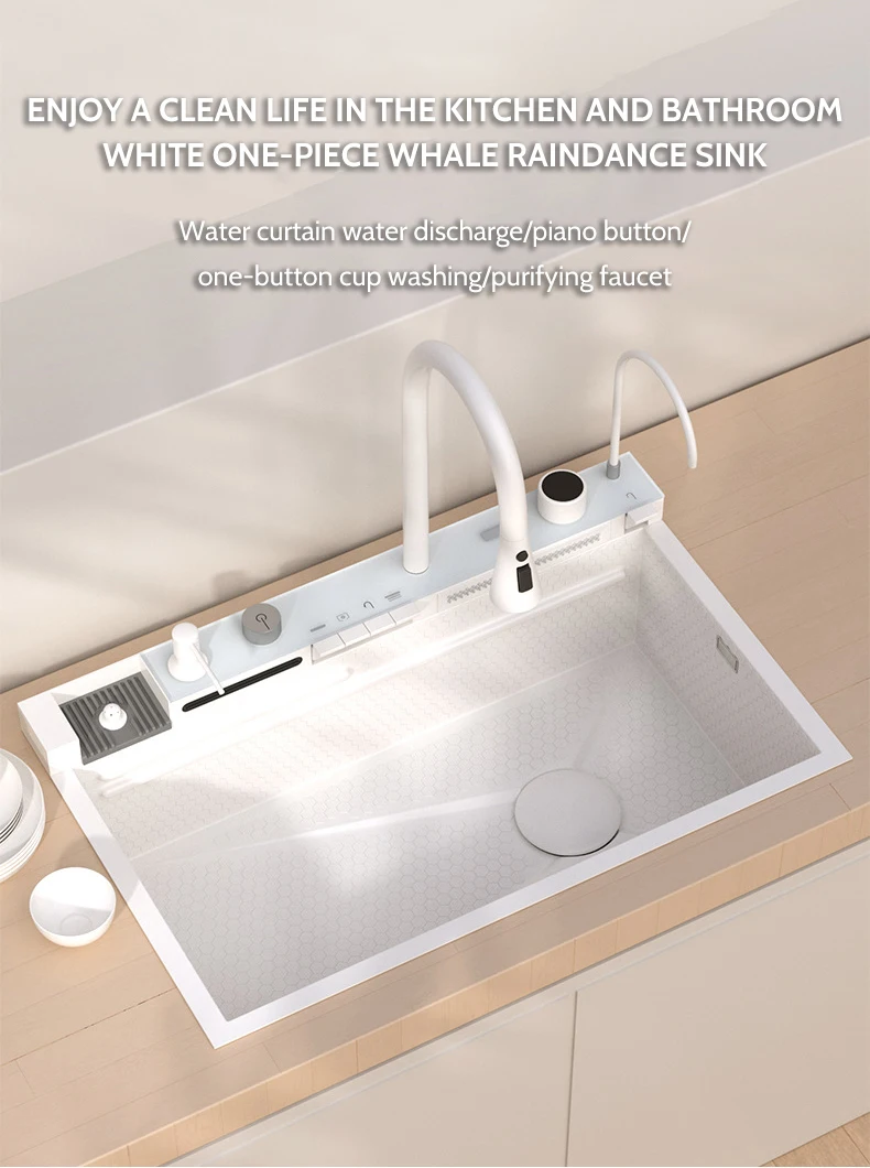 All-in-one Multi-function Sink Kitchen 304 Stainless Steel Smart ...