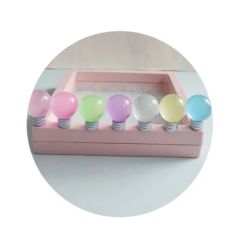 100PCS Light Lamp Mini Resins Figurines Luminous Dolls Cute Mini ...