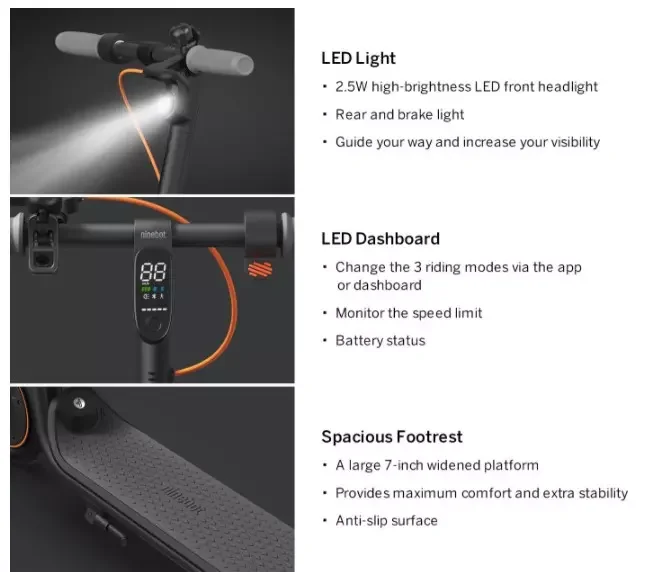 Original Segway-ninebot F40 Electric Kick Scooter 30km/h 40km Endurance ...