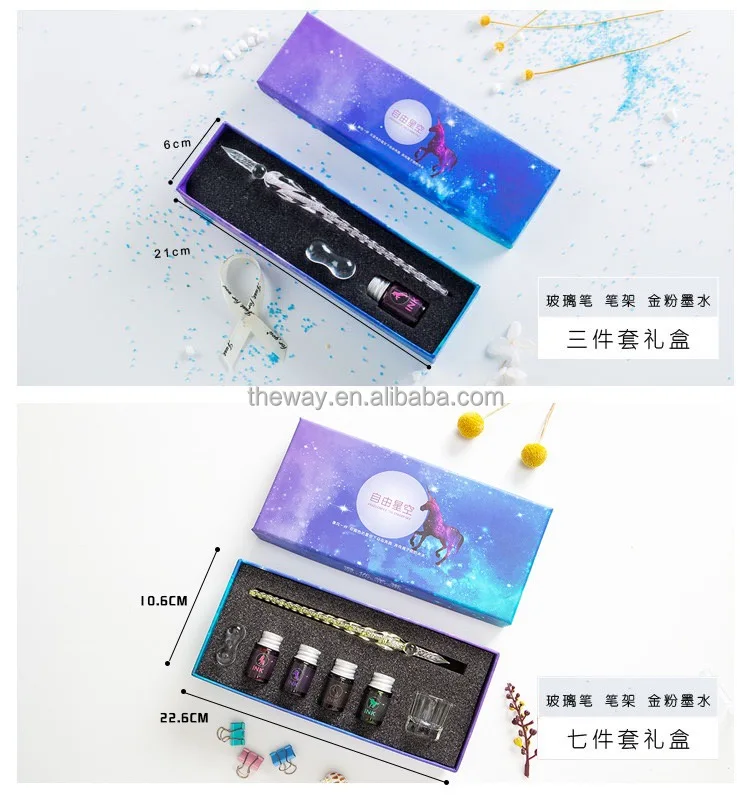 Glass Dip Pen Ink Set - Perfect for Calligraphy Beginners