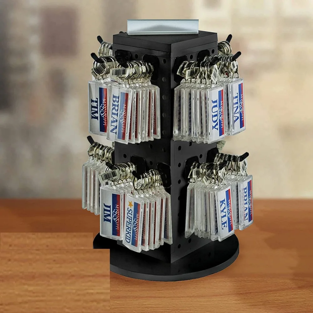 Mingtang Metal Pegboard Four-sided Rotating Keychain Display Stand ...