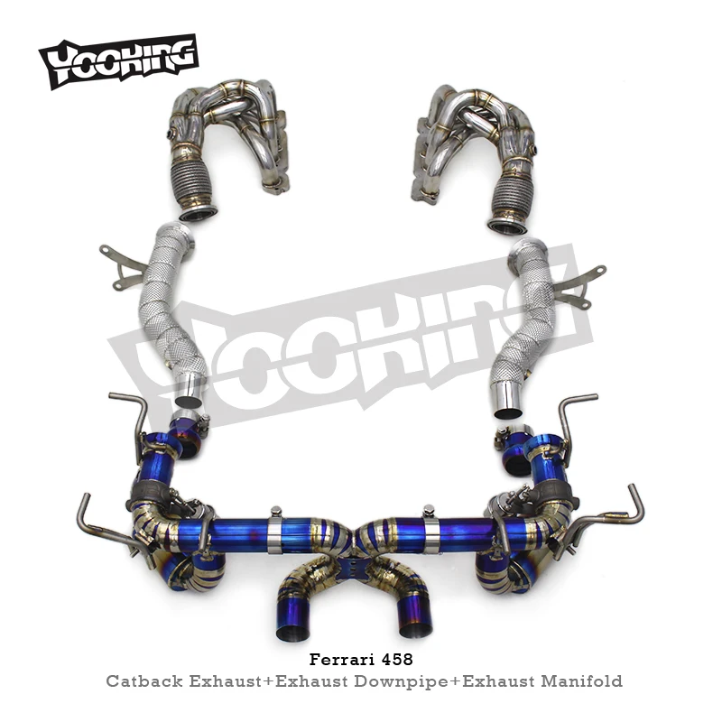 Tuning Full Exhaust System For Ferrari 458 V8 4.5 2013-2016 Sus304 ...