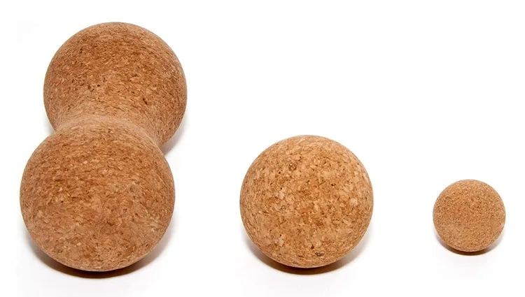 Eco-friendly 8cm Cork Massager Ball Custom Yoga Exercise Peanut Cork ...