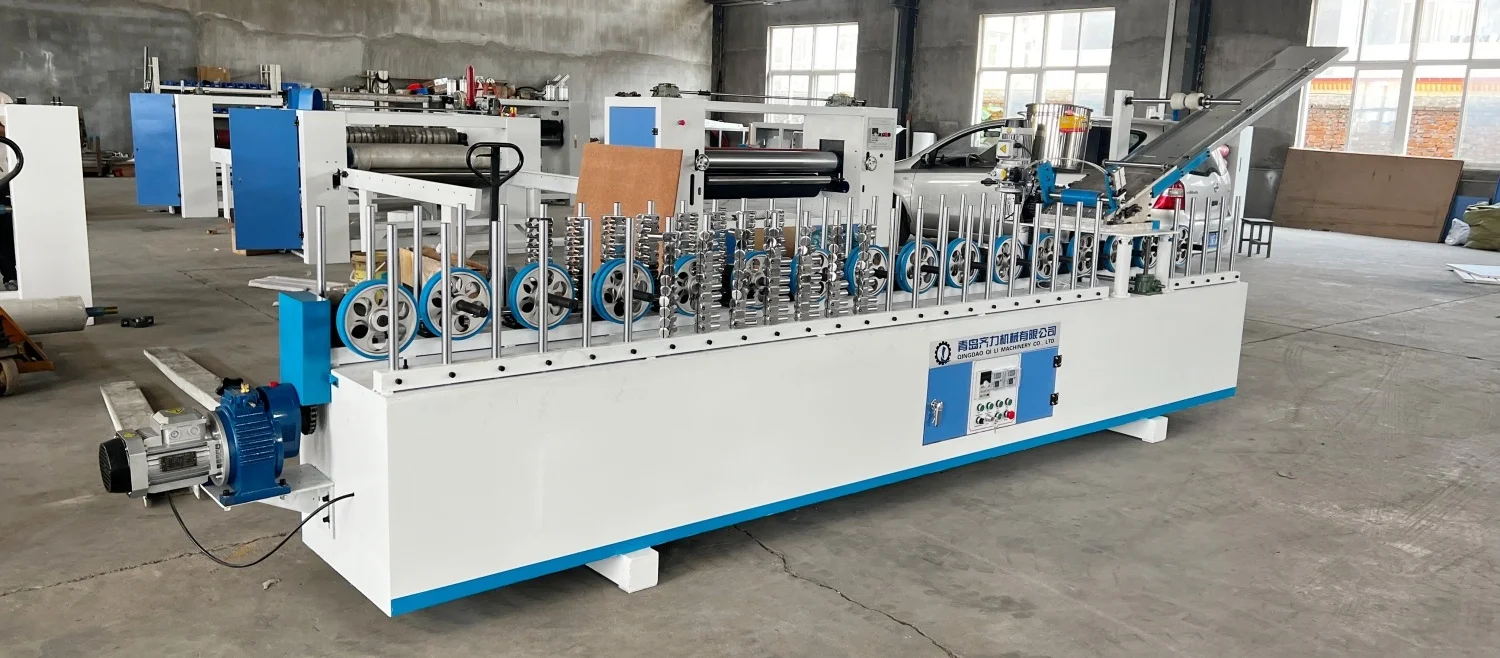 Hot Melt Glue Roll and Sheet HPL Veneer Laminating Wrapping Machine on ...