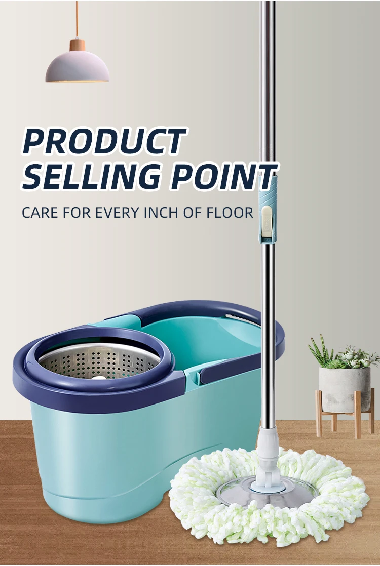 High Quality 360 Rotating Magic Flat Mop Floor Cleaning Spin Bucket Mop ...