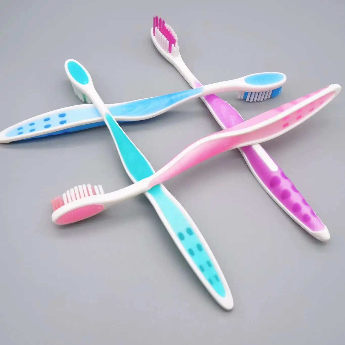 Chinese Factory Ergonomic Handles Custom Toothbrush Daily Use Adult ...