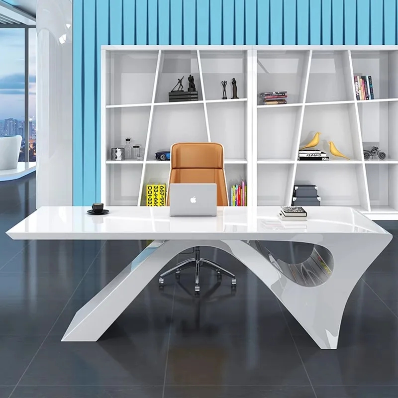 MDF Board Linear Shape Office Table - Customized Executive Desk