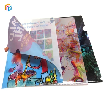 Custom Print A4 Plastic Pp Pvc Office Supplies Clear L Shape File ...