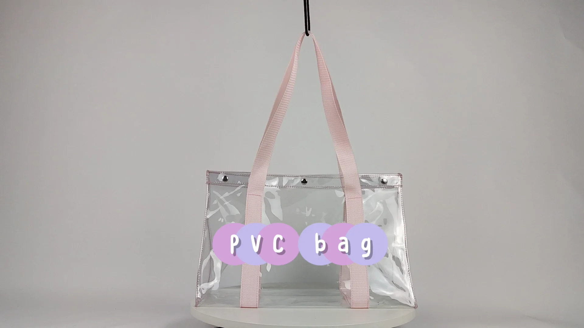 Custom Logo Transparent Pvc Bucket Hand Bags Fashion Pvc Handbag ...