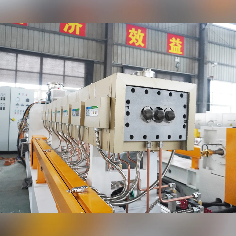 Triple Screw Extruder Pelletizing Line High Filler Masterbatch Machine ...