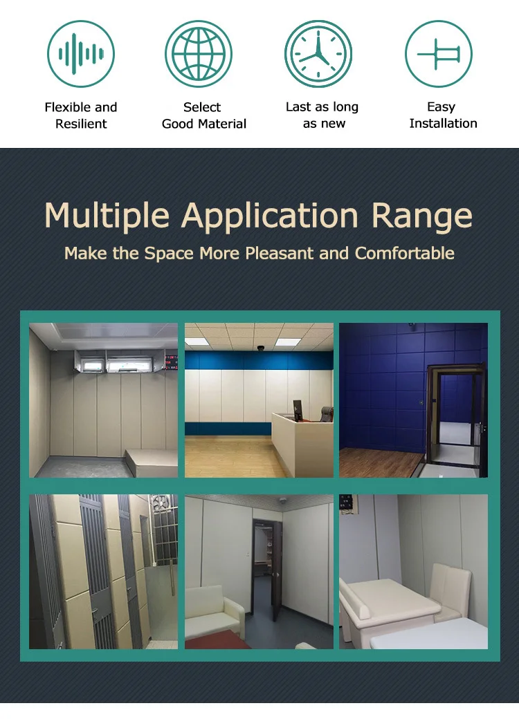 Fire Retardant Wall Soundproofing Waterproof Pu Leather Wrapped Noise ...