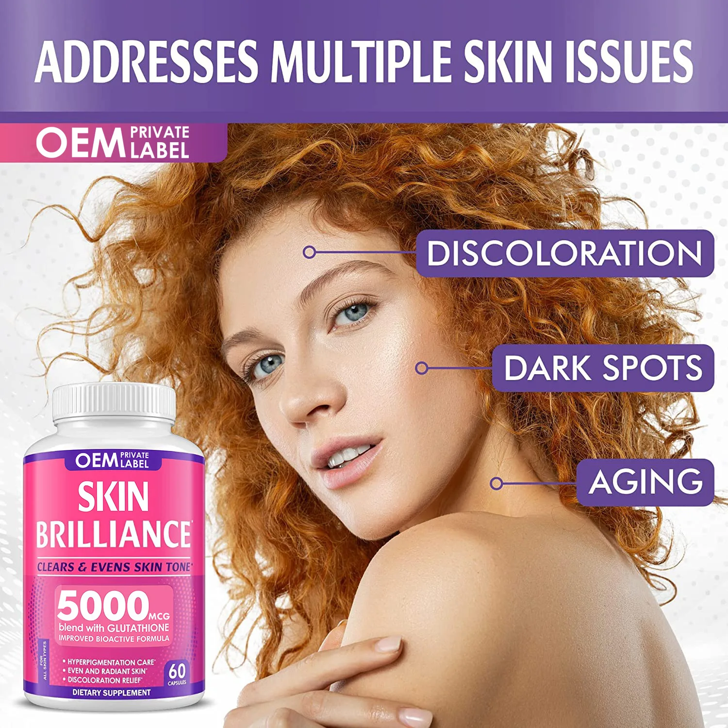 Aeglewell OEM Glutathione Skin Whitening Capsule Skin Care Pills L ...