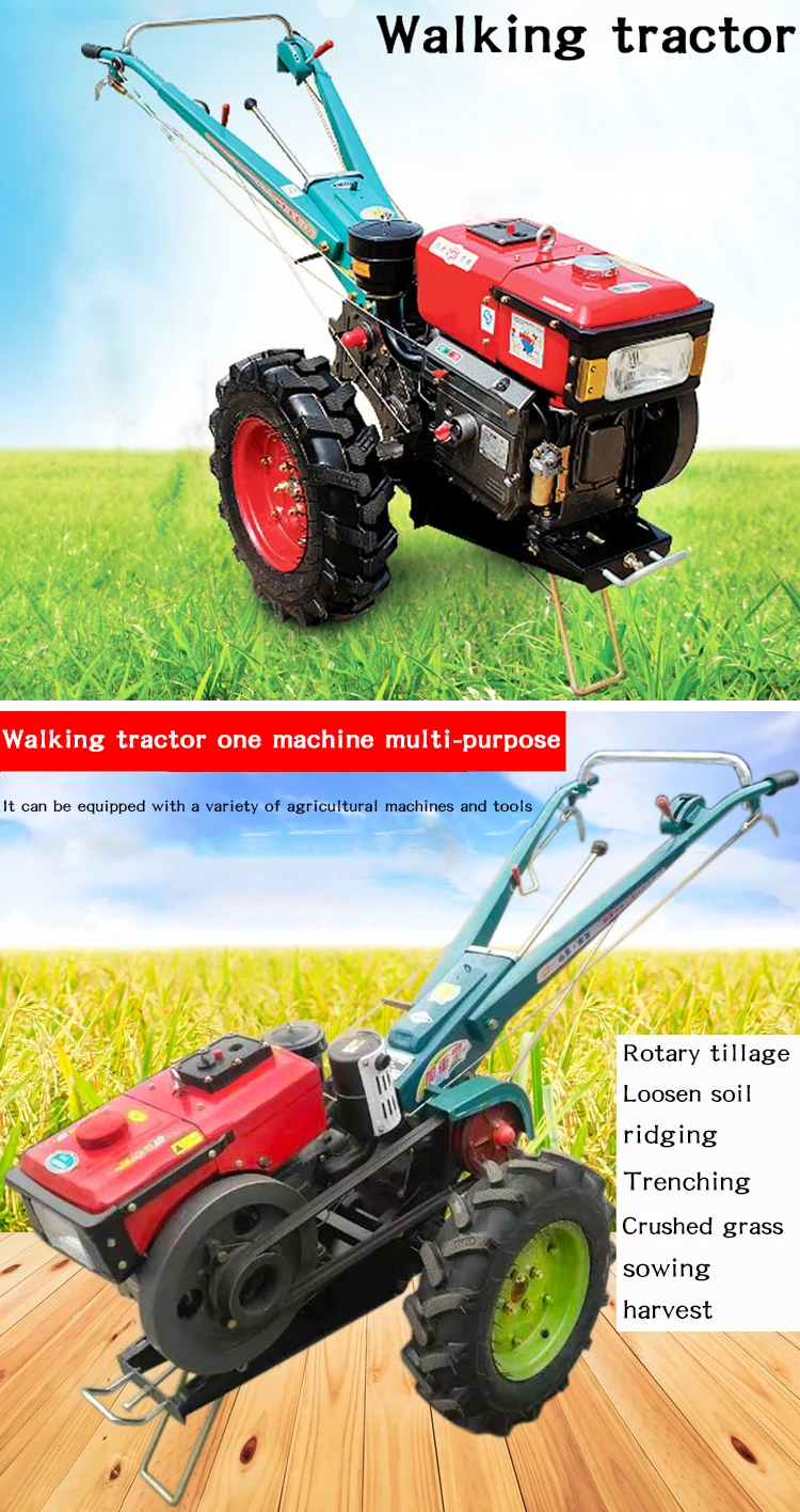 8-22hp Walking Tractor Farmland Turning Rotary Tiller Factory Direct ...