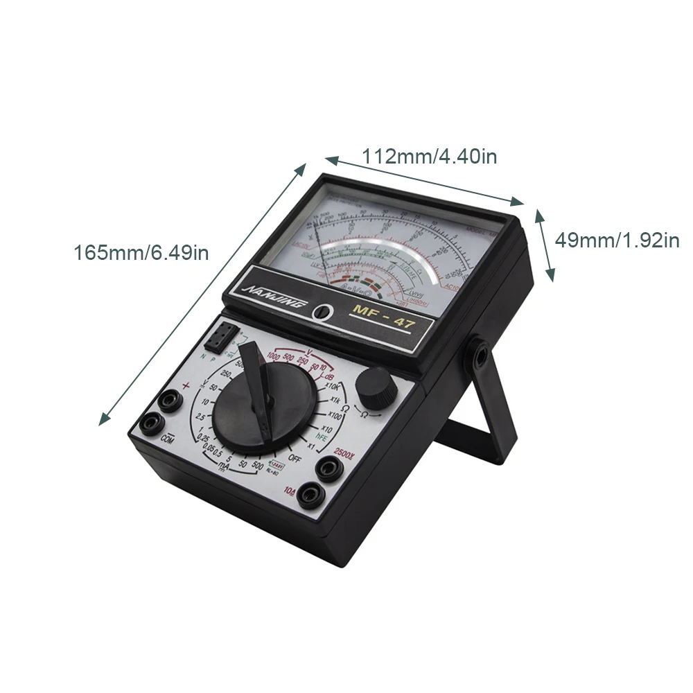 MF47 Pointer Multimeter - AC/DC Voltage & Current Tester